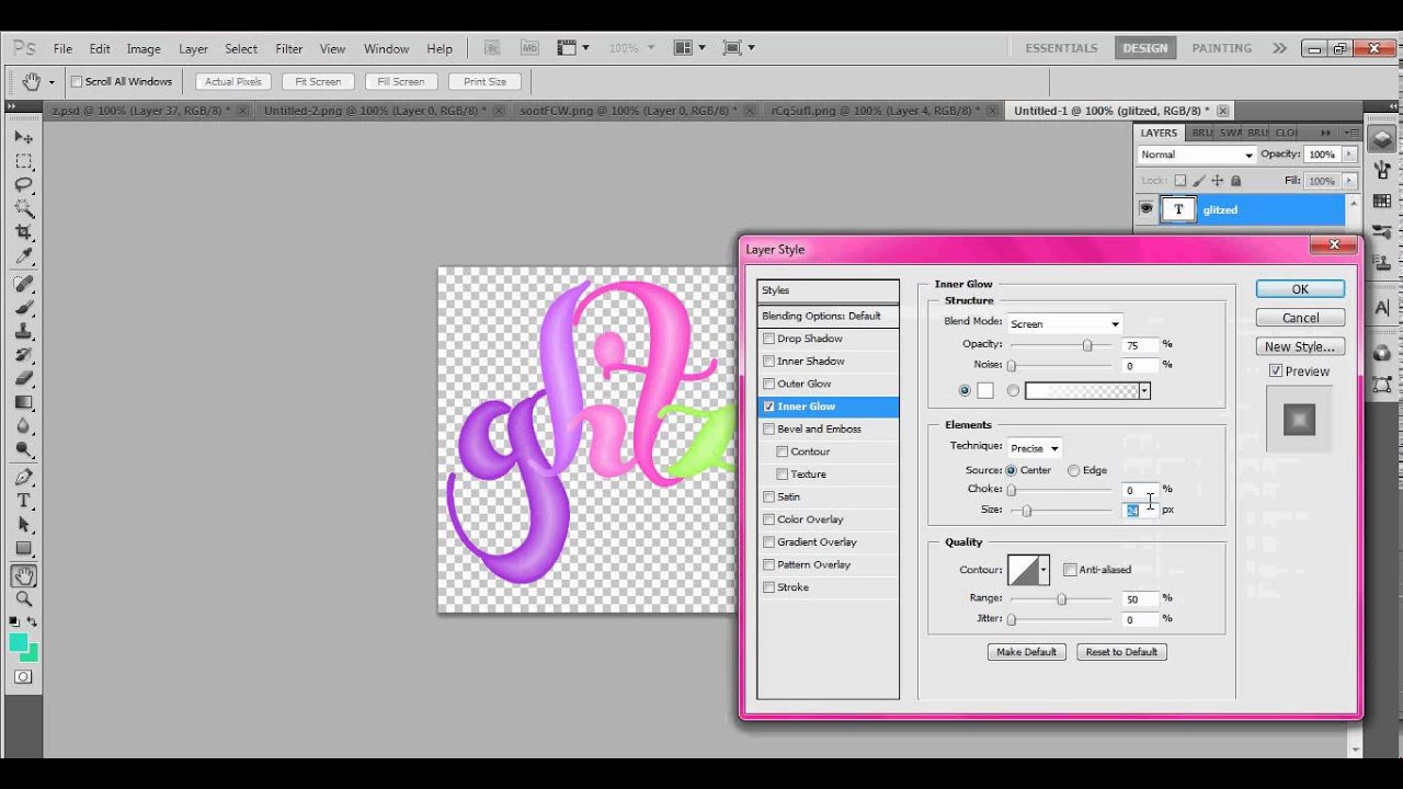 inner glow on photoshop! - YouTube
