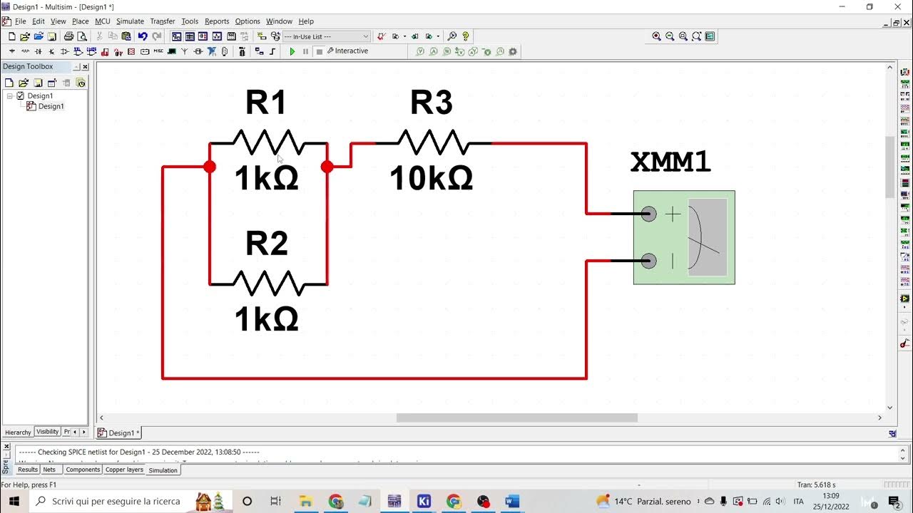 25) Multisim misuriamo resistenze in serie e in parallelo - YouTube