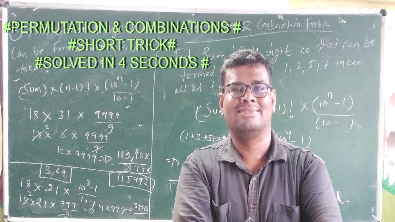 #PERMUTATION AND COMBINATION# SUPER SHORT TRICK#IITJ-EE/GRE/GMAT/SSC ...