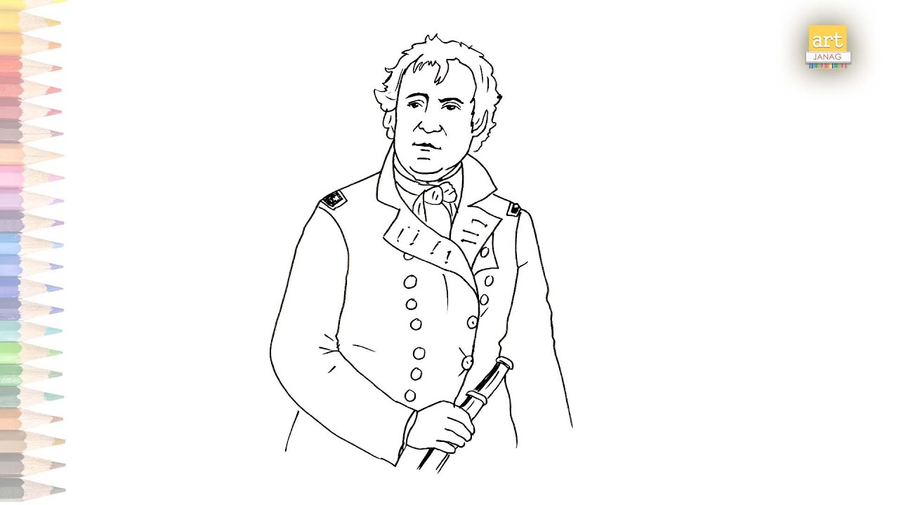 Zachary Taylor | USA President drawing | How to draw Zachary Taylor ...