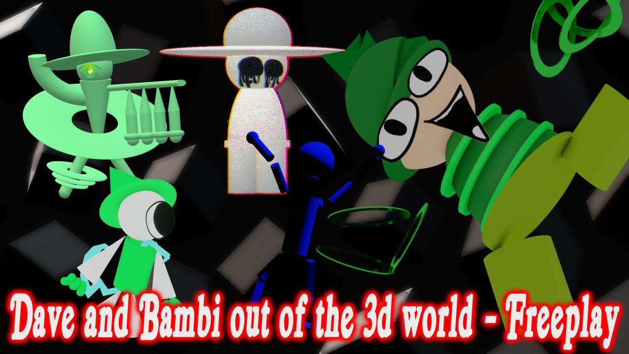 FNF VS Dave and Bambi out of the 3d world Part 2 - YouTube