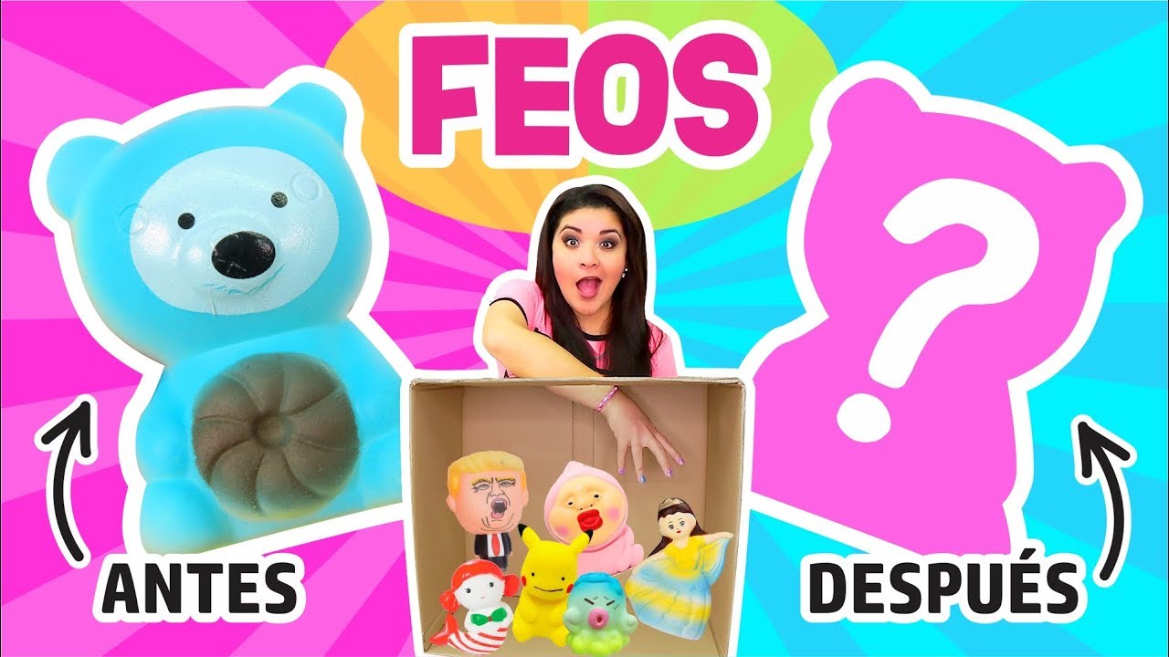 ¿QUE HAY en la CAJA? - Sacando y TRANSFORMANDO SQUISHIES FEOS - PARTE 1 ...