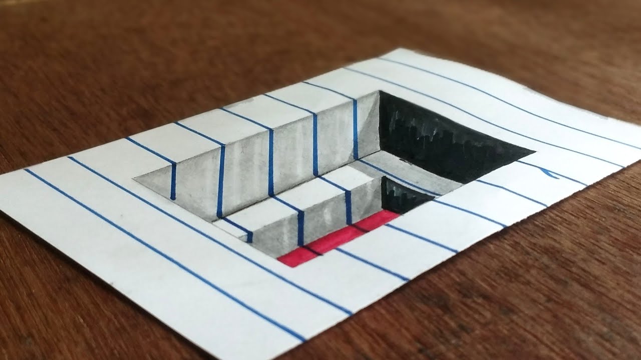 How to draw 3D easy for beginners. - YouTube