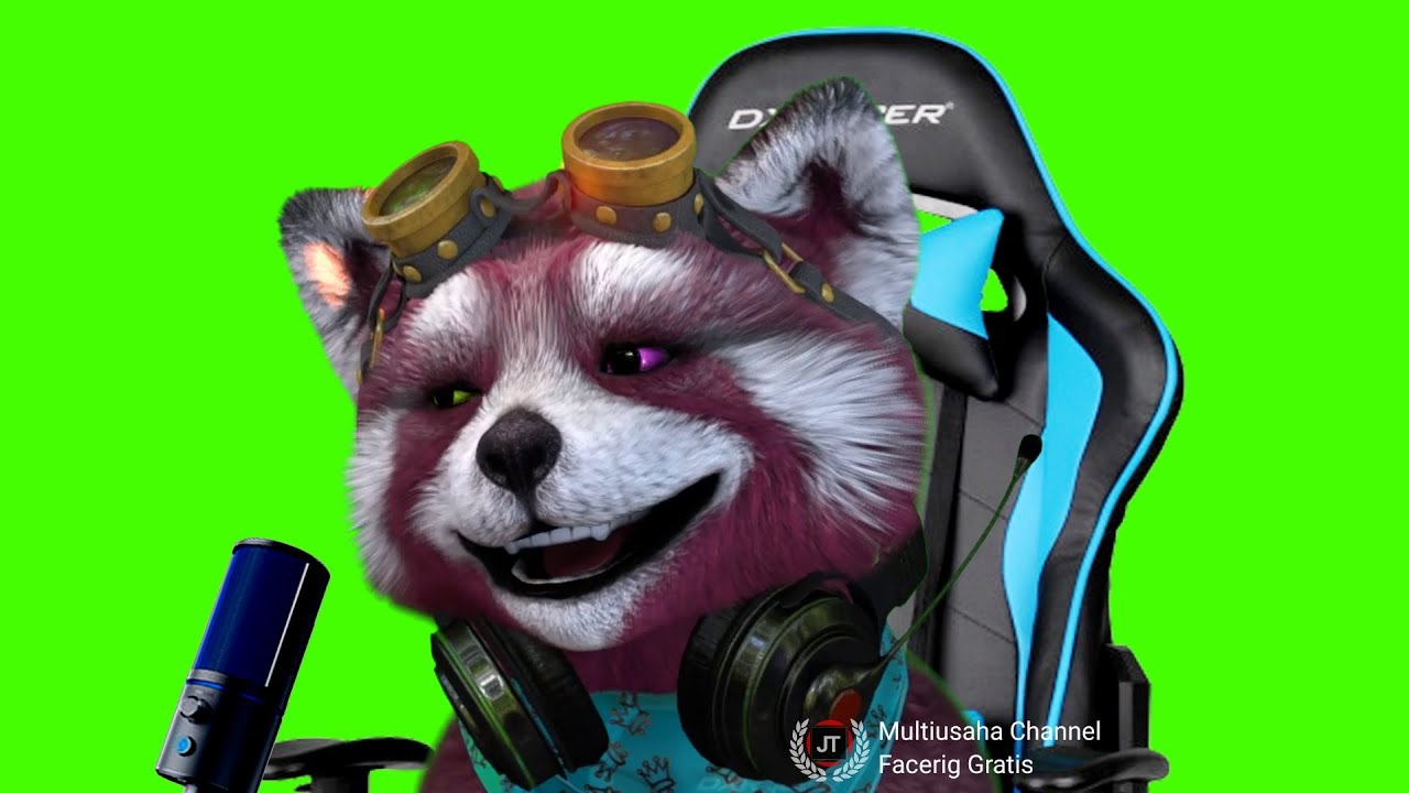 Fluffo slayer sirine Headset plus kursi gaming Facerig green screen ...