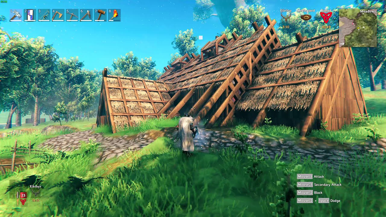 Valheim great hall / longhouse - YouTube