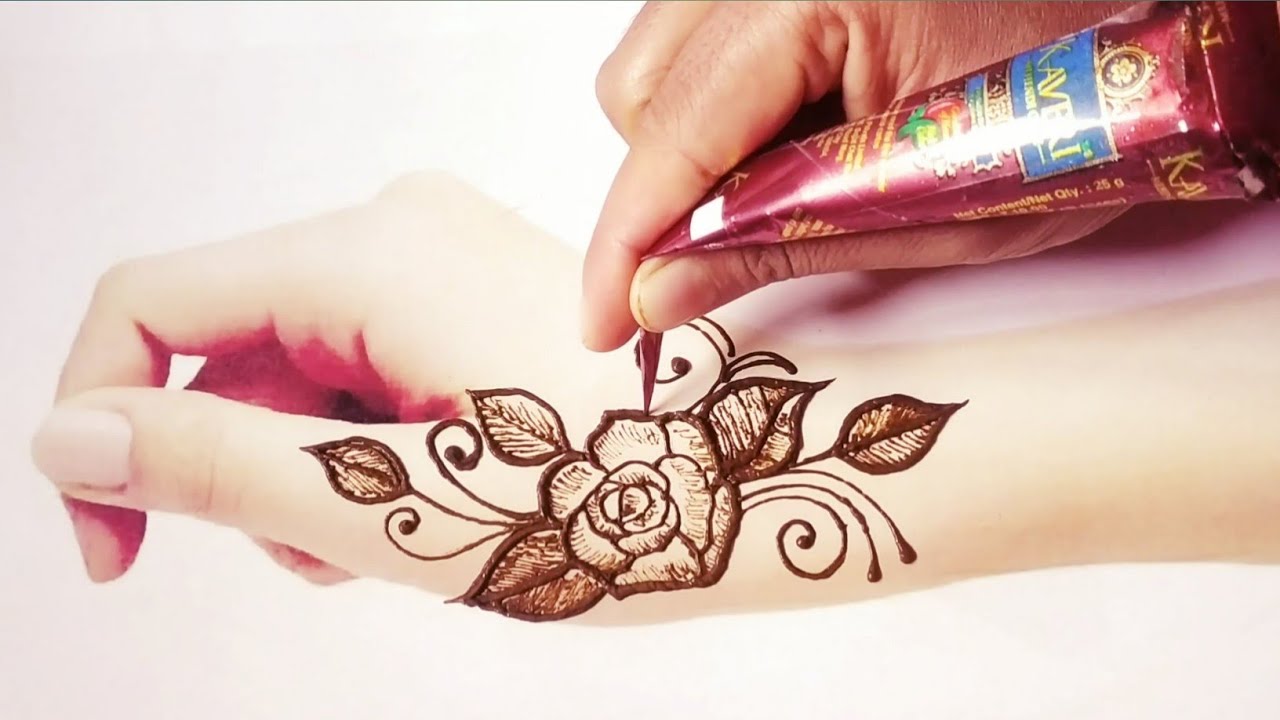 Mehandi Ka Design | Mehndi Design Simple |Rose Mehndi Design For Hand ...