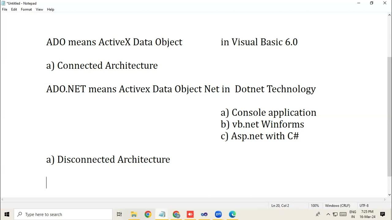 #ado and #ado.net difference #vb.net and #sqlserver - YouTube