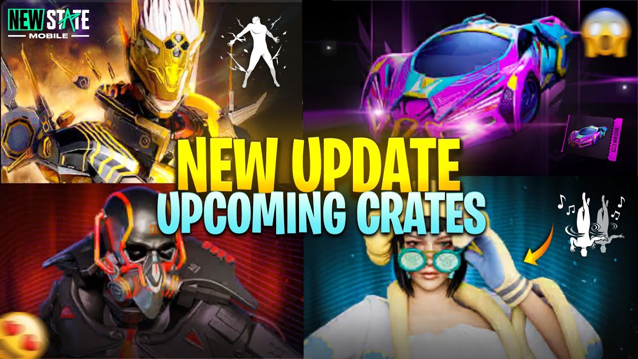 NEW STATE MOBILE UPCOMING CRATES | NEW LUCK SPIN | UPGRADABLE VEHICLE ...