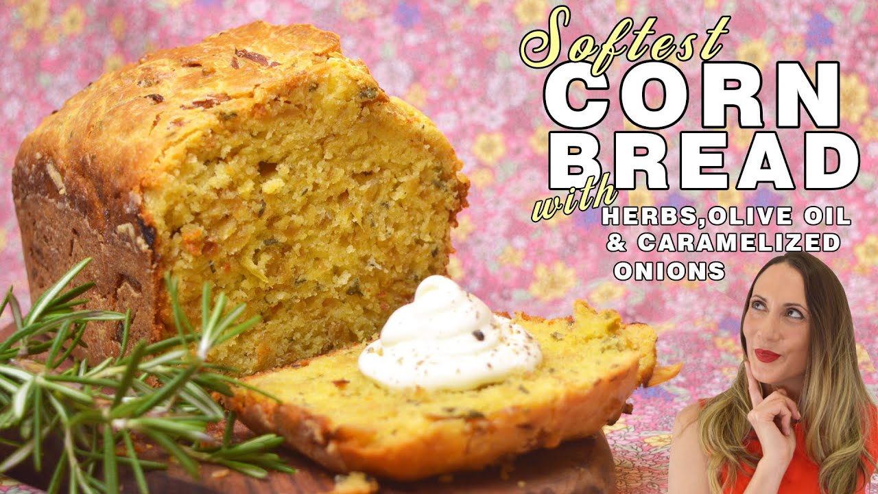 SOFTEST OLIVE OIL CORNBREAD RECIPE I Softest Olive Oil Cornbread recipe ...