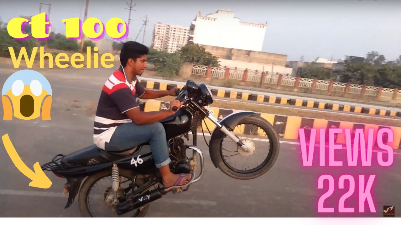 Modified Bike CT 100 | With new colors | Stunt on ROAD - YouTube