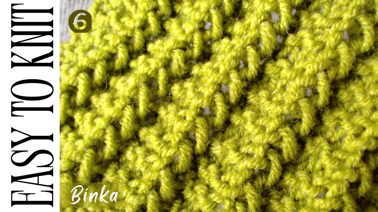 Easy to knit one-row repeat pattern. Reversible knitting pattern. Лесна ...