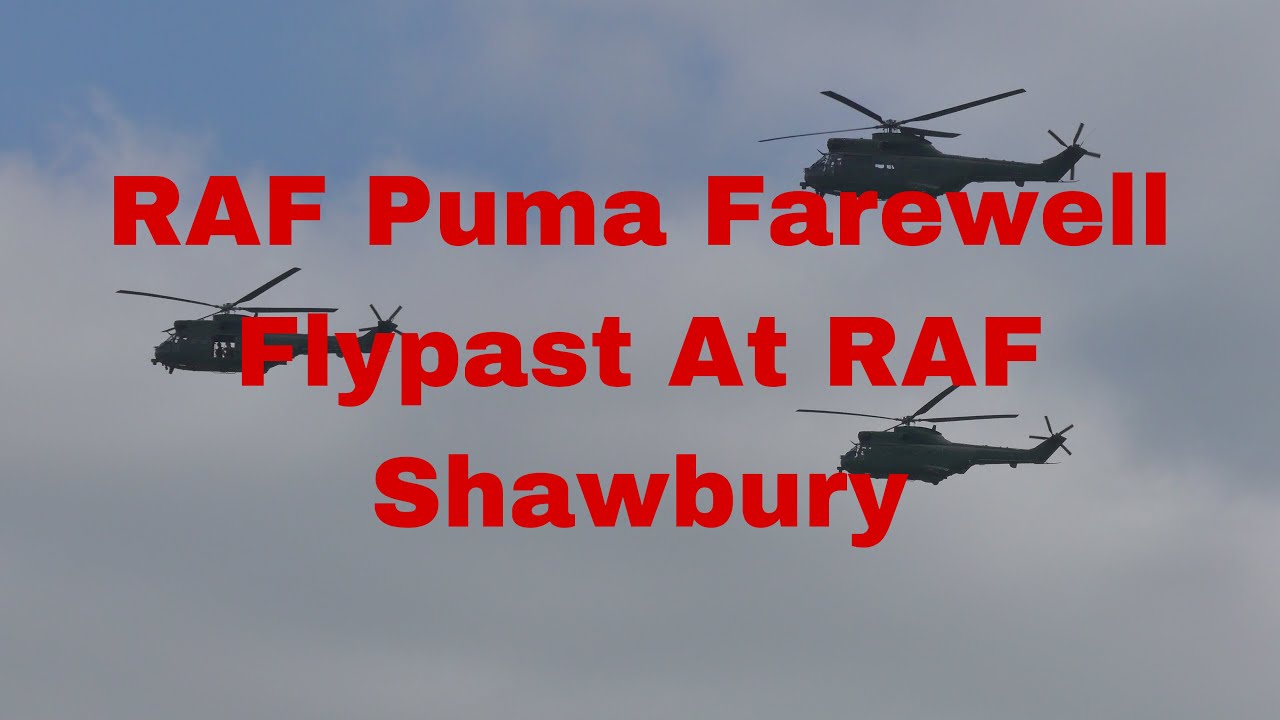 Puma Farewell Flypast At RAF Shawbury - YouTube