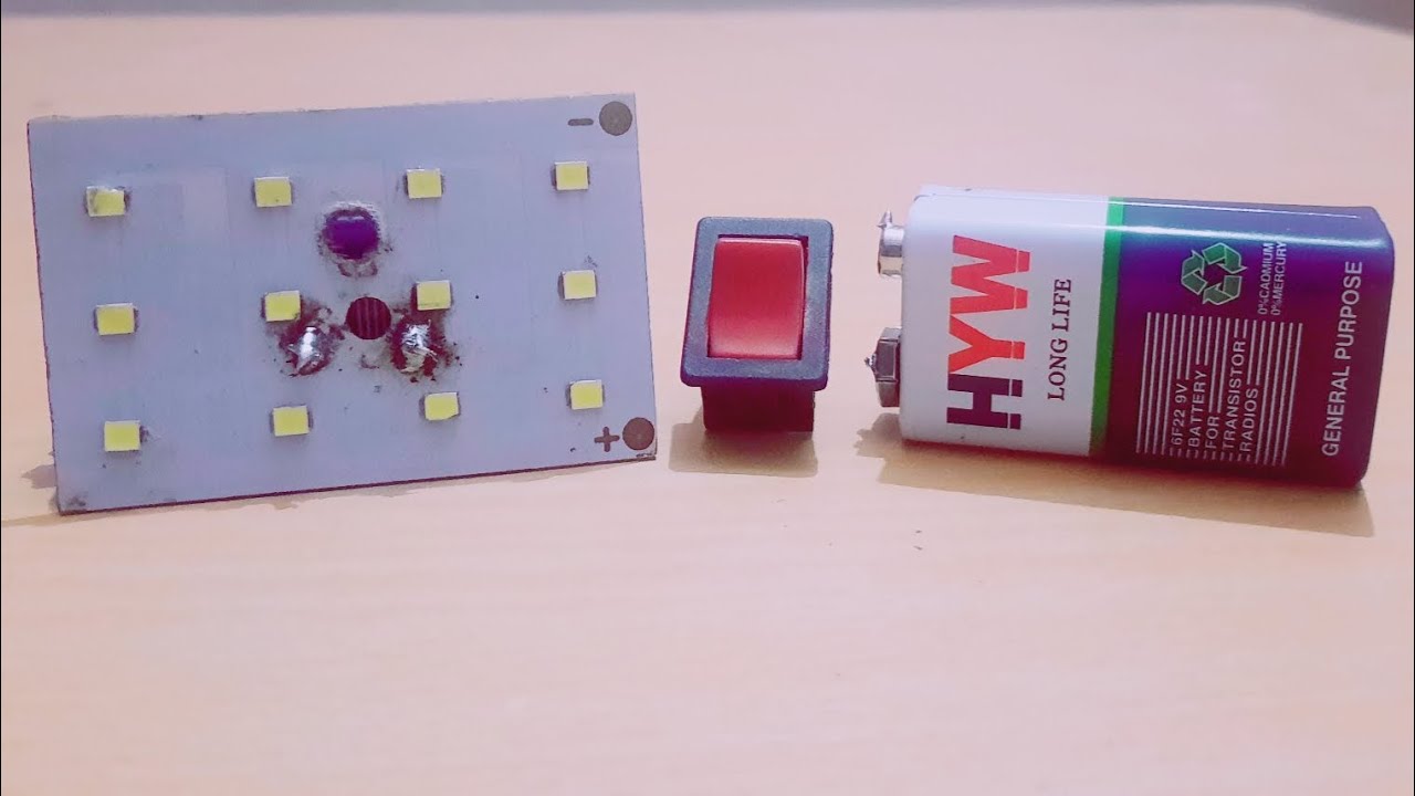 #how to connection 9 volt battery with LED light #9 volt battery ...