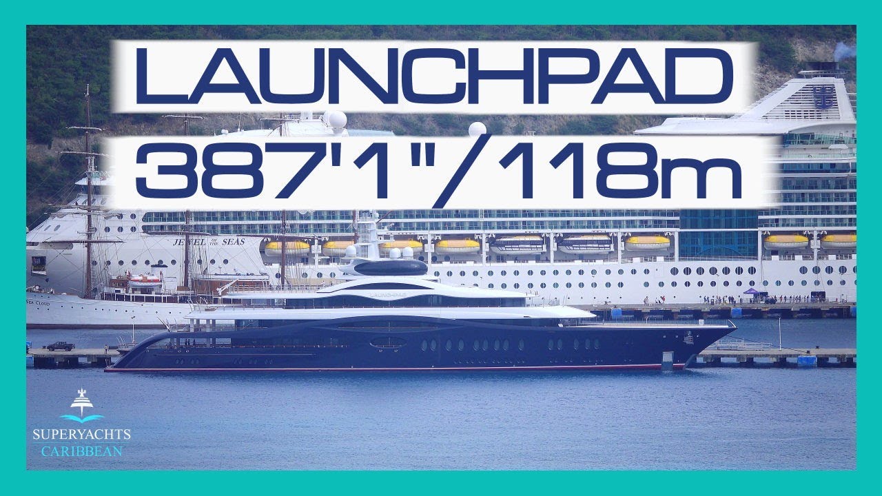 Immense! Superyacht LAUNCHPAD first time in the Caribbean! | 4K - YouTube