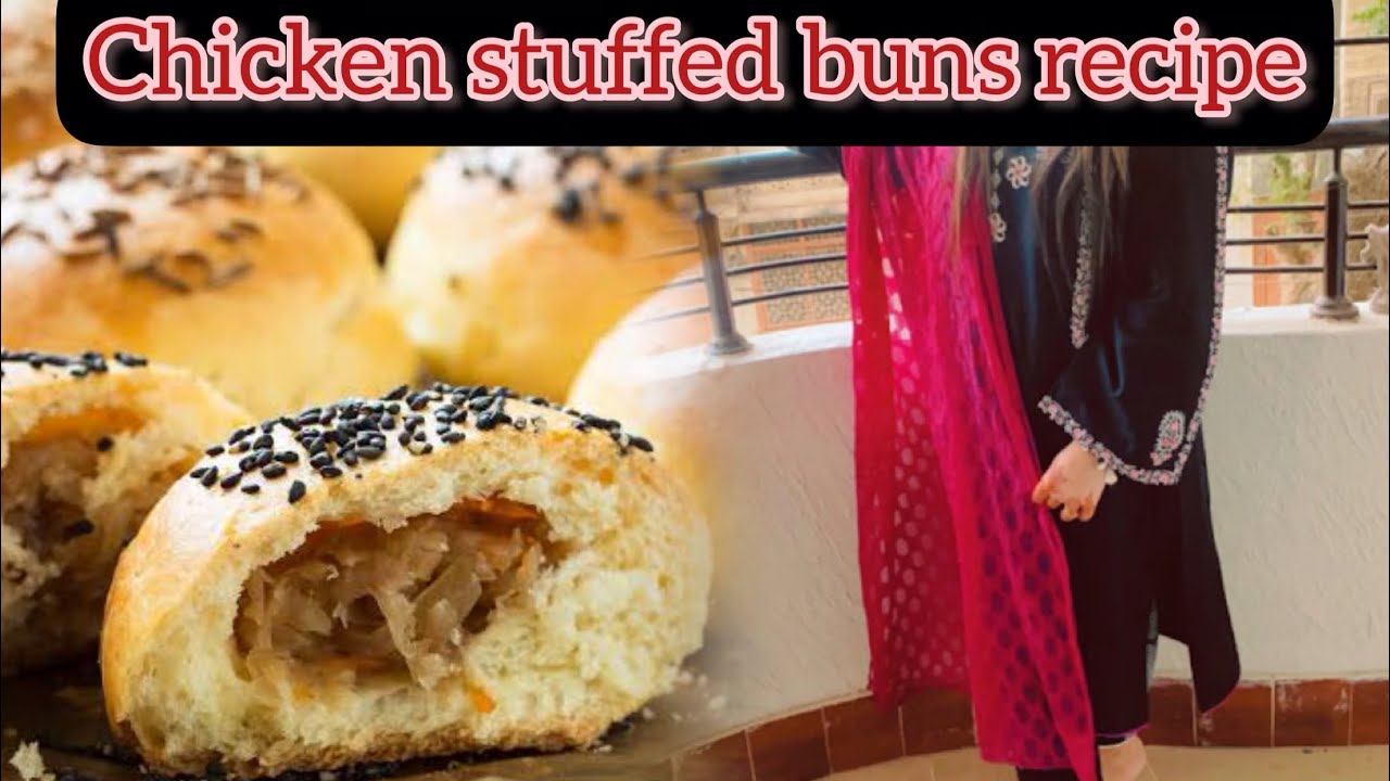 Chicken buns recipe| chicken stuffed buns without oven| chicken stuffed ...
