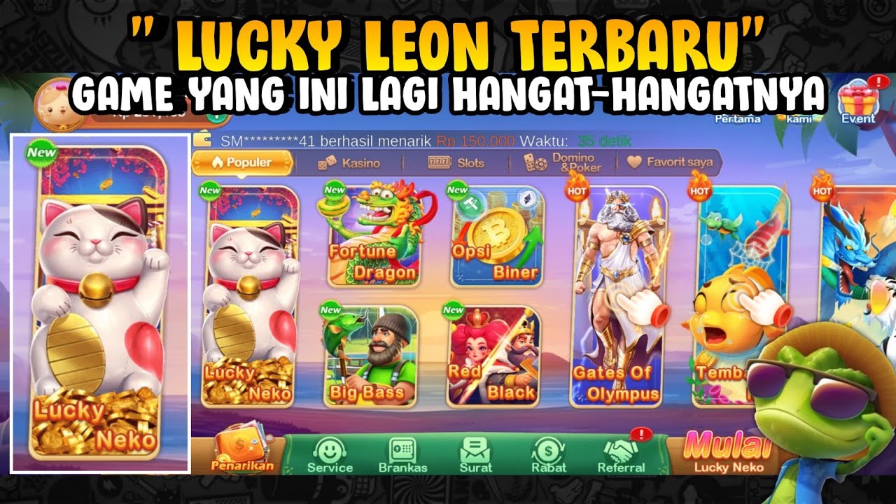 LUCKY LEON !!! GAME BARU GOWIN YANG SATU INI LAGI HANGAT - YouTube