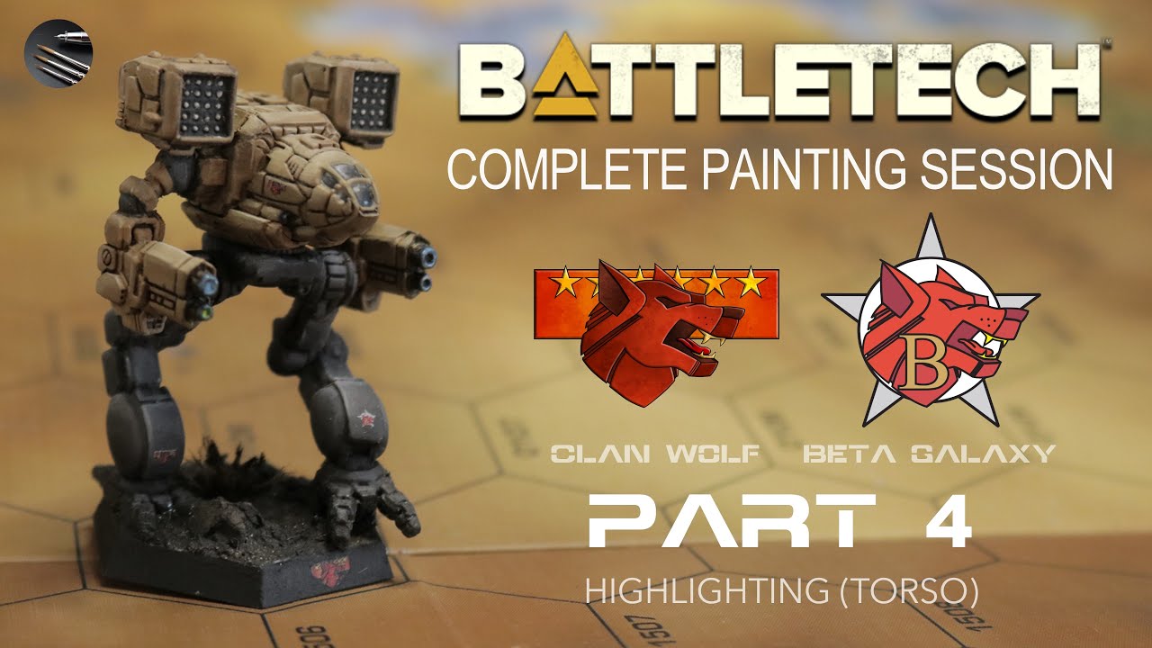 Part 4: Highlighting (Torso) | Let's Paint BattleTech - Clan Wolf Beta ...