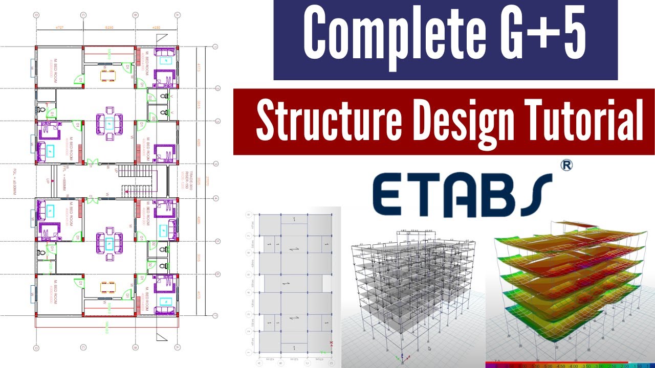 Complete ETABS G+5 Structure Design - YouTube