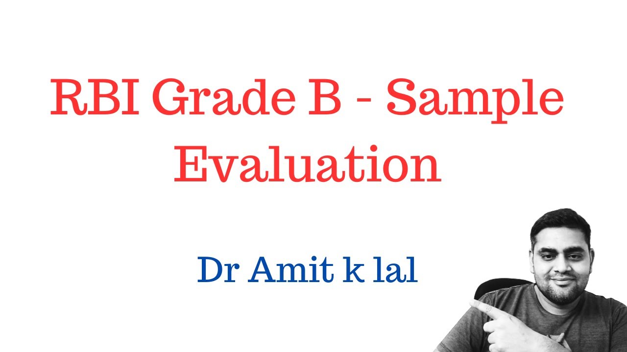 RBI Grade B - Sample Evaluation - YouTube