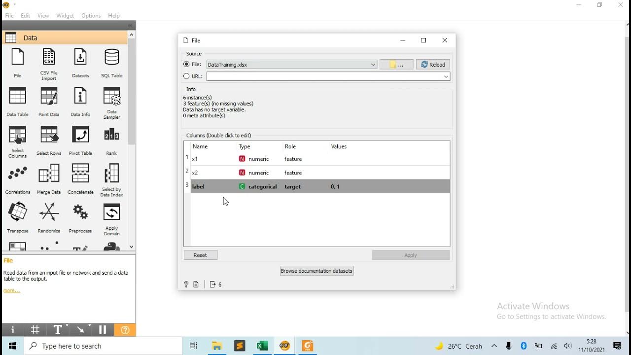 Orange Data Mining Algoritma K-nn - YouTube