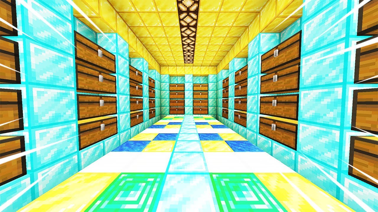 MINECRAFT MAIS J'AI LA PLUS BELLE SALLE DES COFFRES DU MONDE !! - YouTube