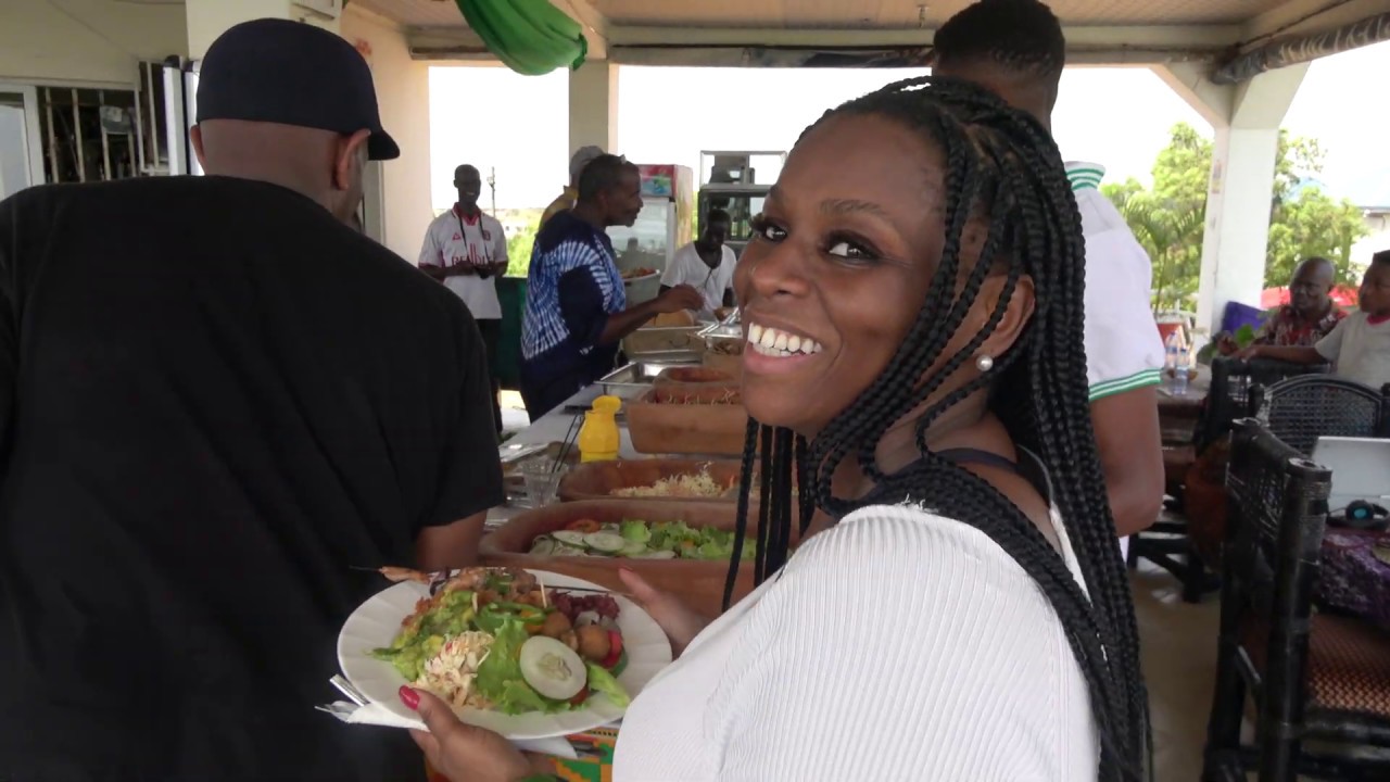 Abomah's Ocean View Restaurant for Lunch - Ghana Dec 2019 Tour - YouTube