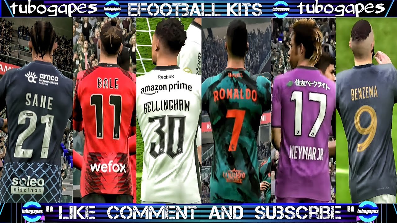 Best New Back Number & Name Font Jersey eFootball 2024🔥 - YouTube