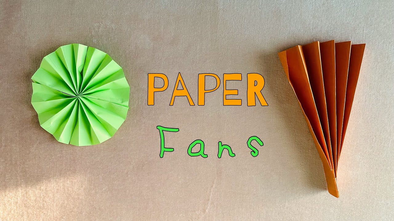 How to Make Paper Fans - YouTube