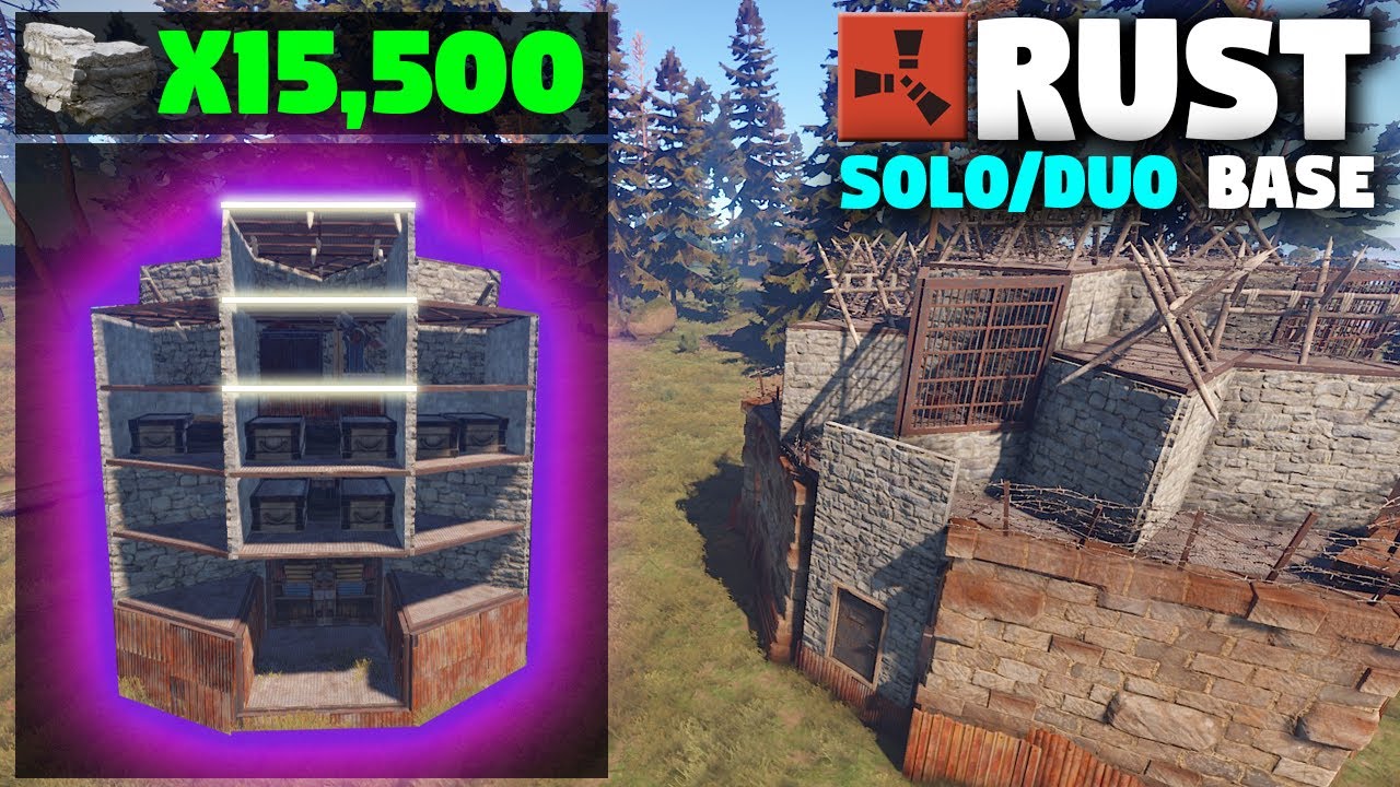 CHEAP SOLO or Small Group Design | (Layout) Rust Base Building - YouTube