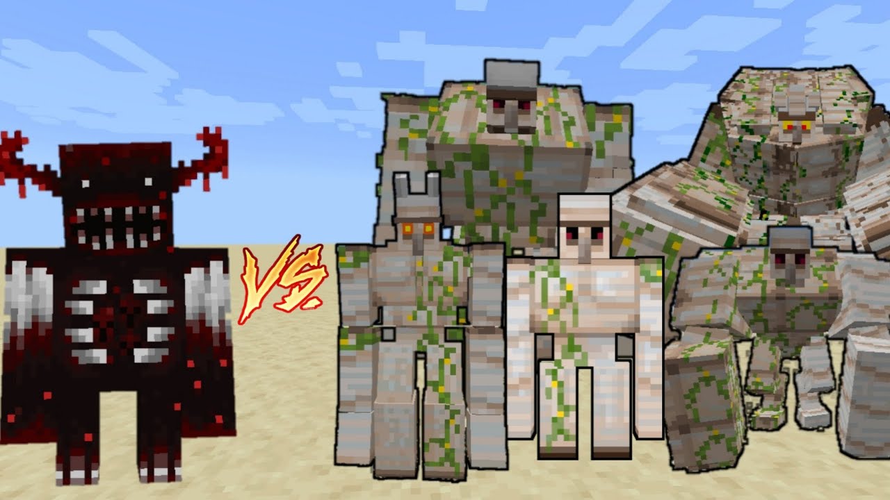 The Blood Warden VS All Iron Golems / Minecraft Mob Battle - YouTube