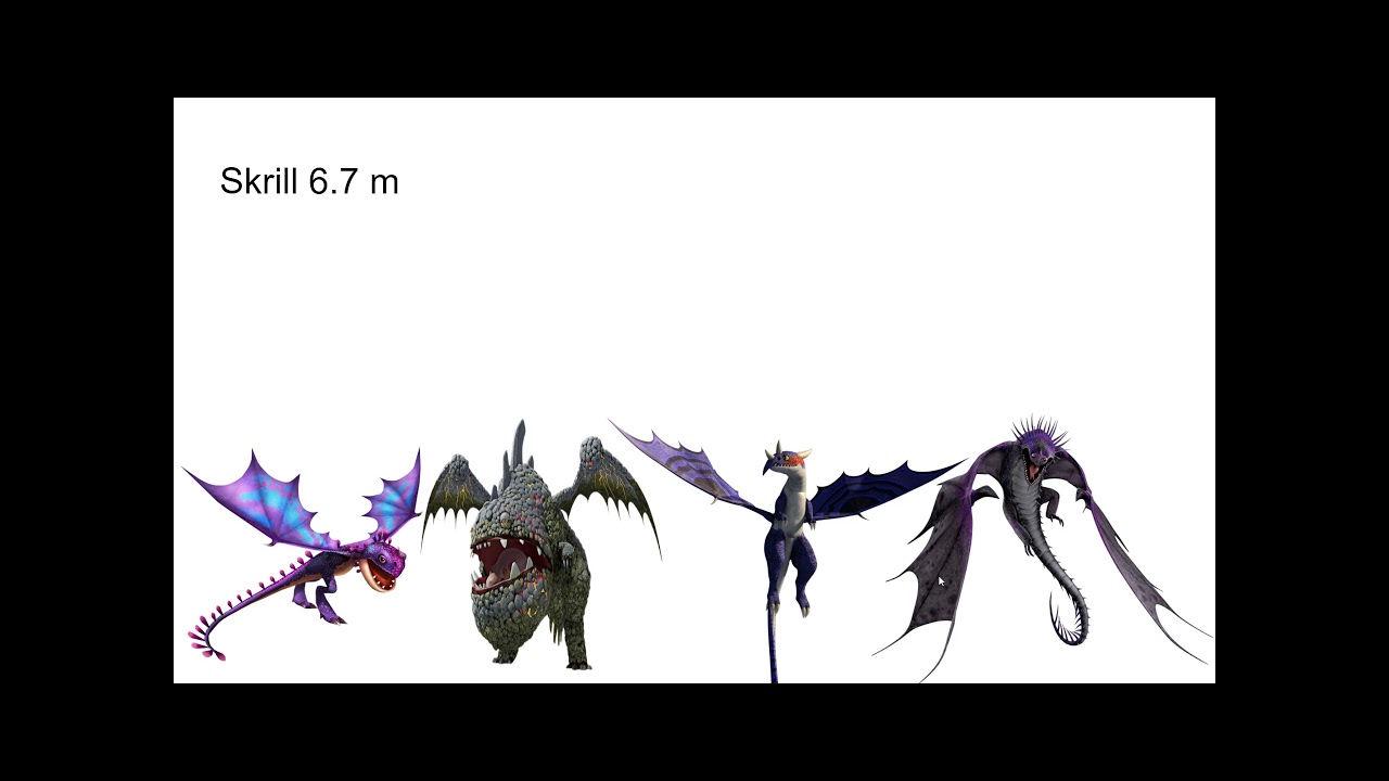 How to train your Dragon size comparison - YouTube