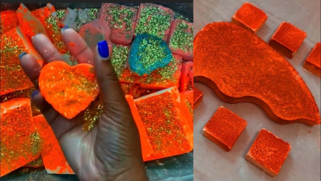 CRUNCHY FRESH GYM CHALK ASMR WITH GLITTER \ Satisfying video @shan_ASMR ...