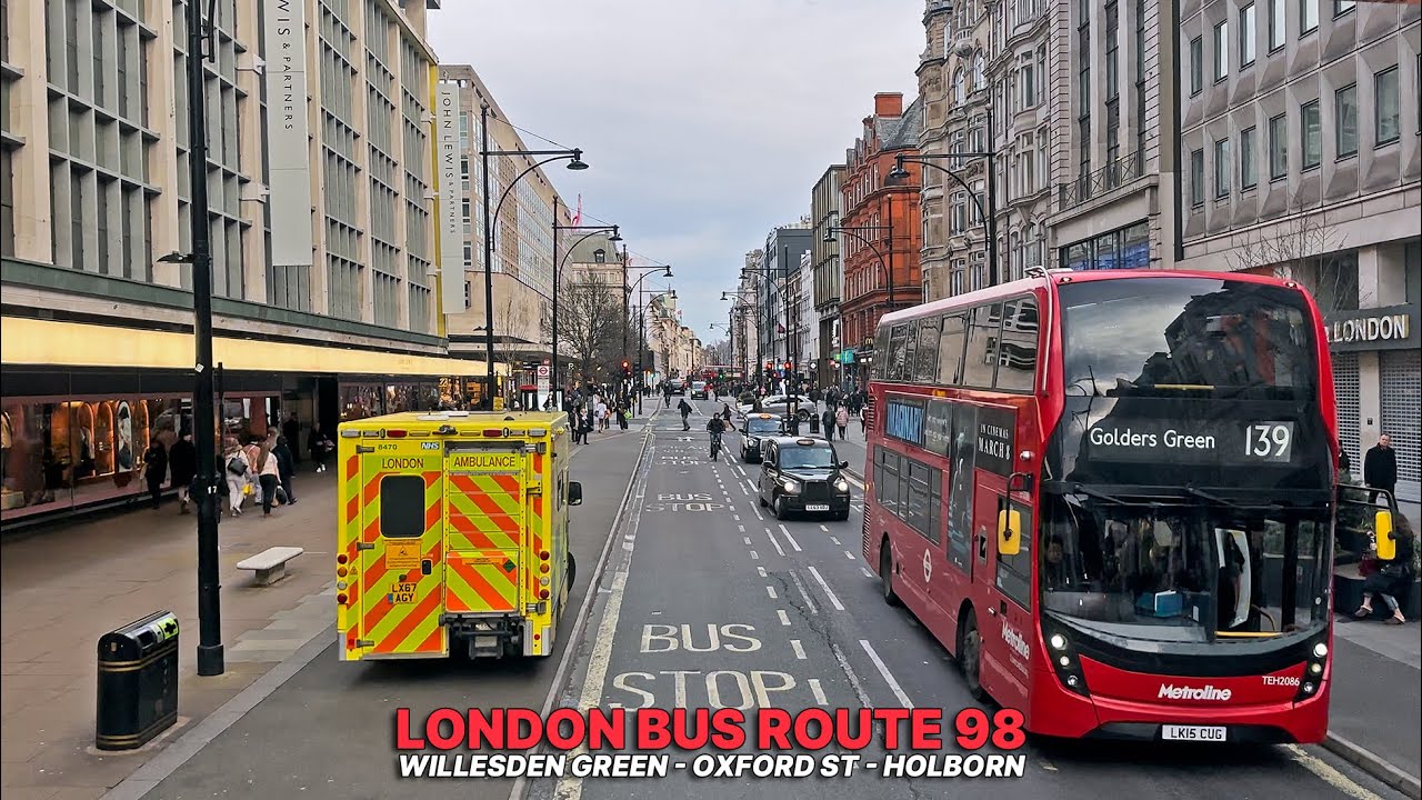 London Bus Journey: Route 98 - Northwest to Central | Oxford Street and ...