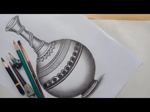 Easily draw a SURAHI 🏺 !! Today special drawing ❤️‍🩹