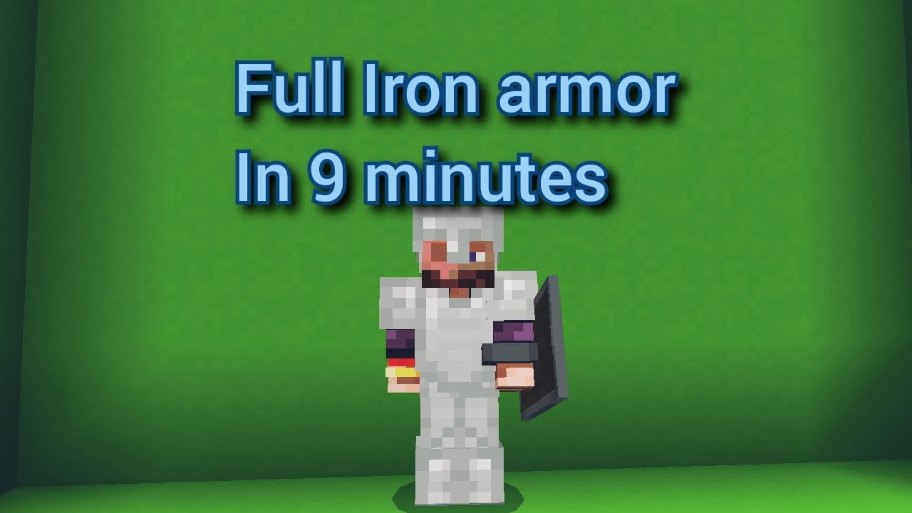 Speedrunning Full Iron armor in 9 minutes. Set seed - YouTube