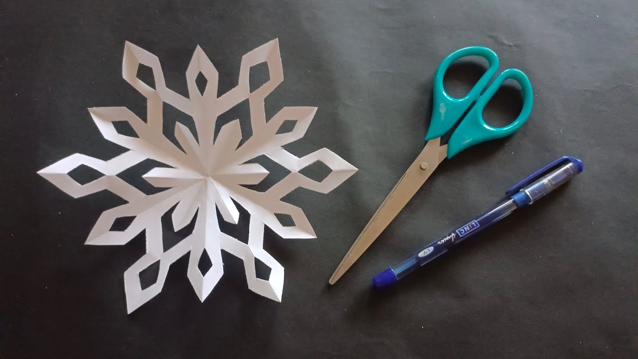 Paper Snowflakes #01 - Easy and beautiful || Paper Snowflakes making ...