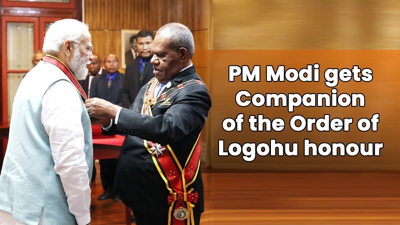 PM Modi gets Companion of the Order of Logohu honour | PM Modi | Papua ...