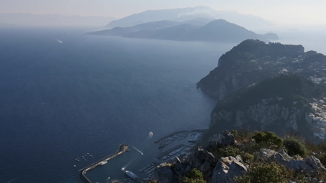 Capri vista dalla collina di Cetrella - YouTube