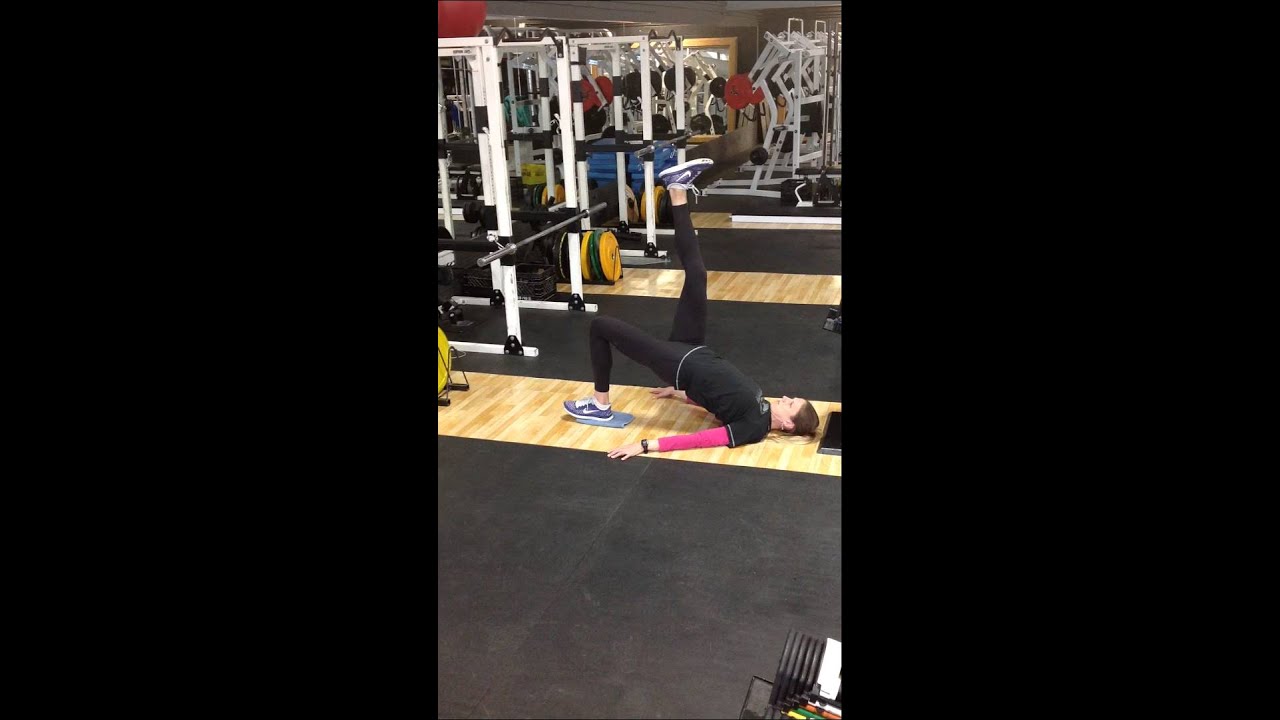 Single Leg Towel Hamstring Curl - YouTube