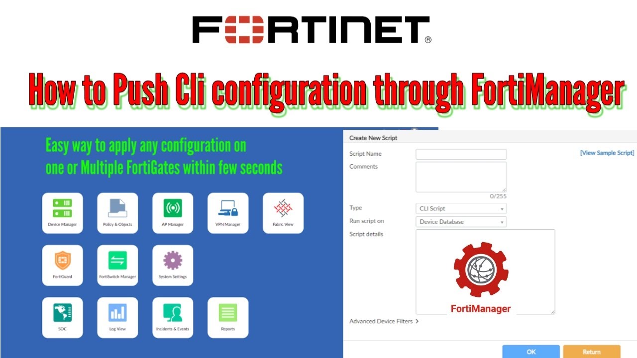 How to Push Configuration from FortiManager to FortiGate | Step-by-Step ...