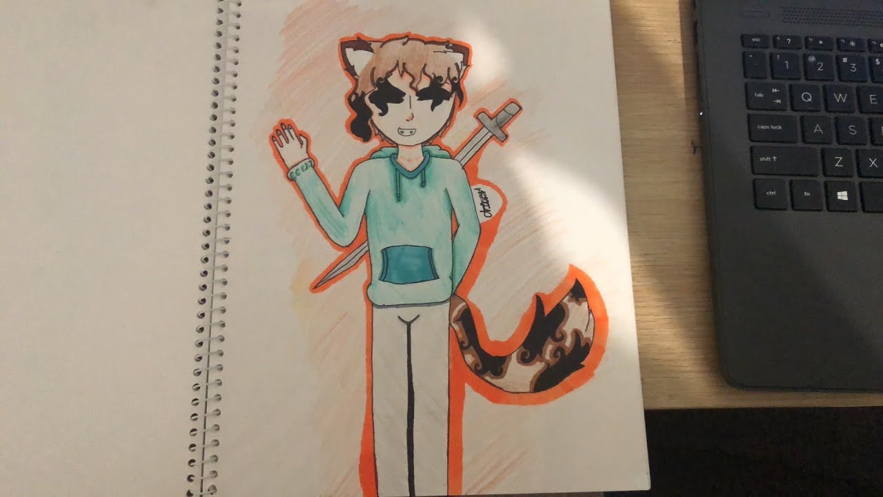 Drawing Progress -|- Wolf guy, WoF OC - YouTube