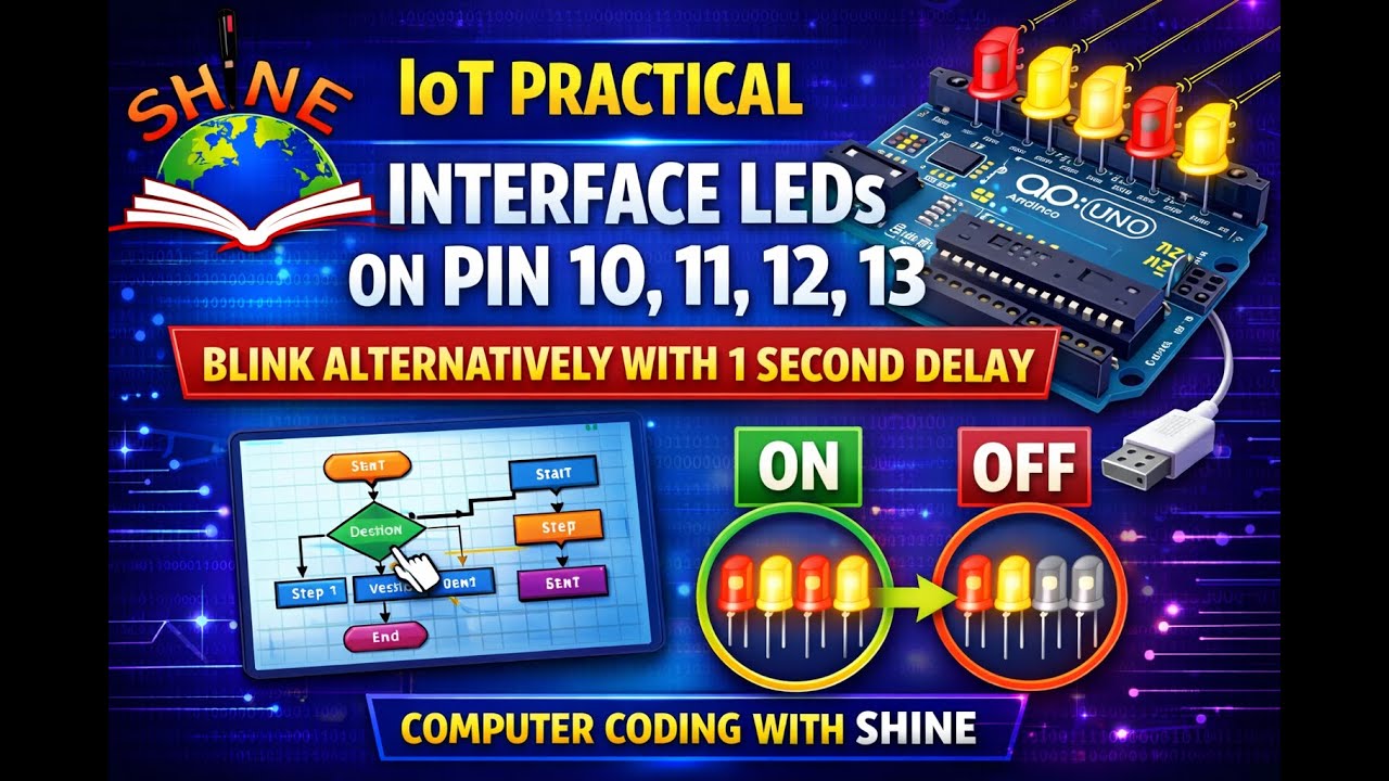 IOT PRACTICAL QUESTION ||COMPUTER CODING WITH SHINE|| CLASS-2MOST ...