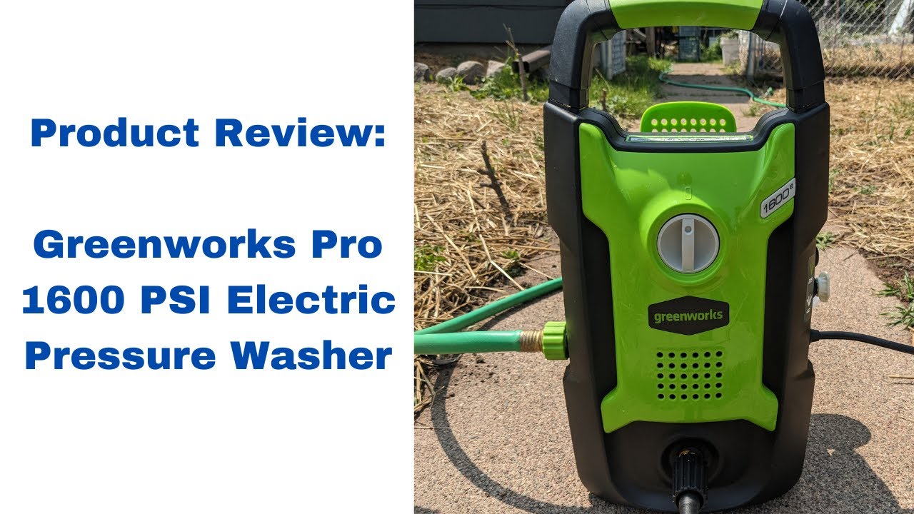 Greenworks Pro 1600 PSI Electric Pressure Washer Product Review - YouTube