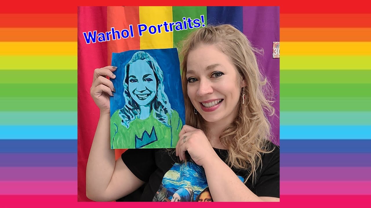 Andy Warhol Portrait Paintings! - Intro to painting basics & color ...