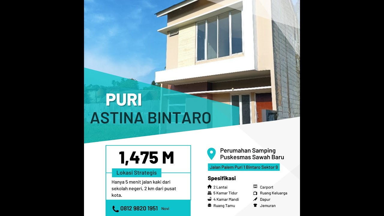 Puri Astina Bintaro Type 84/105 - YouTube