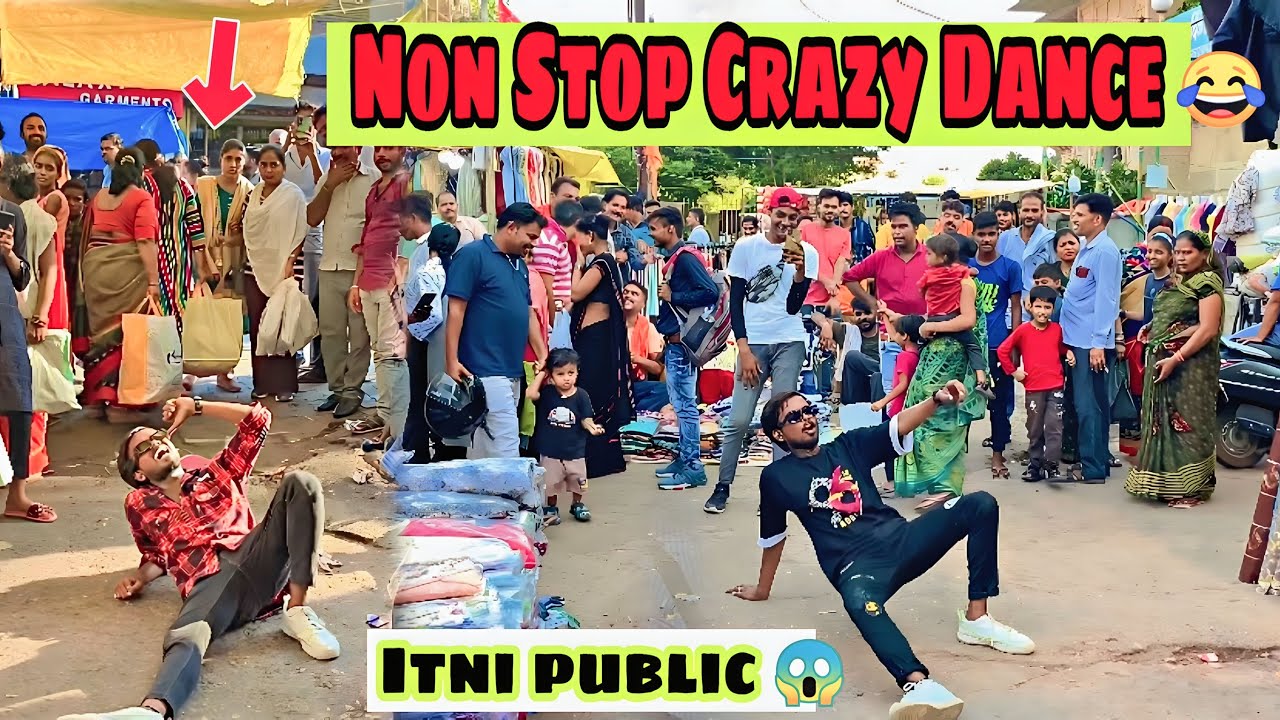 Non Stop 🛑 Crazy Dance In Public 😂 | Dhamakedar Dance Ne Bheed Laga Di ...