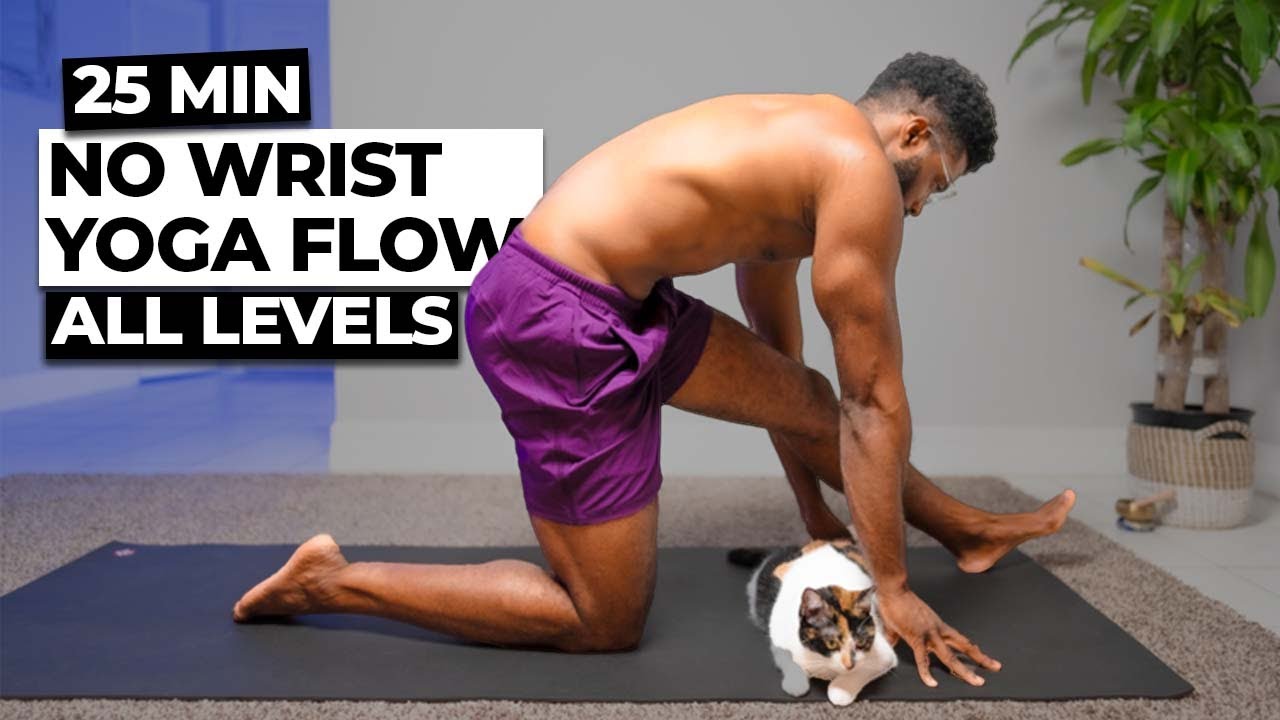 25 Min No-Wrist Yoga Flow | Strong Full Body Yoga Flow With No-Wrist ...