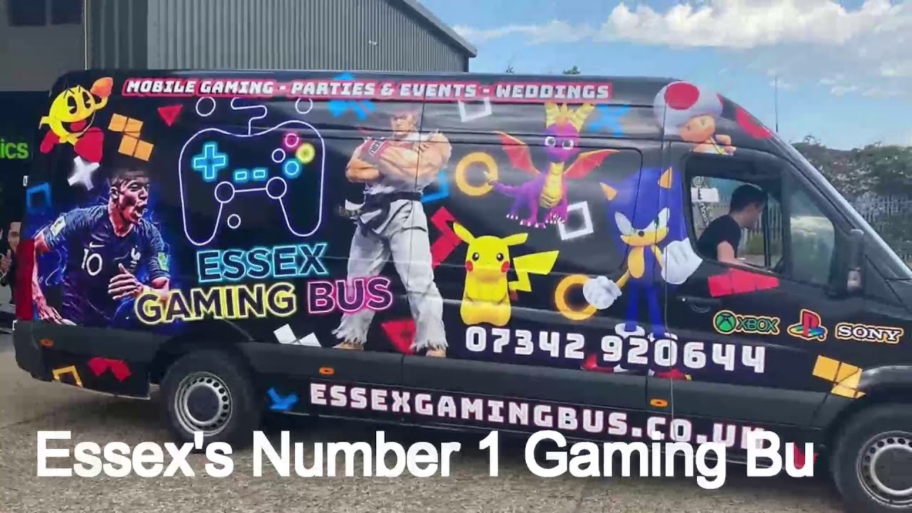 Essex Gaming Bus The Ultimate Party Gaming Bus - YouTube