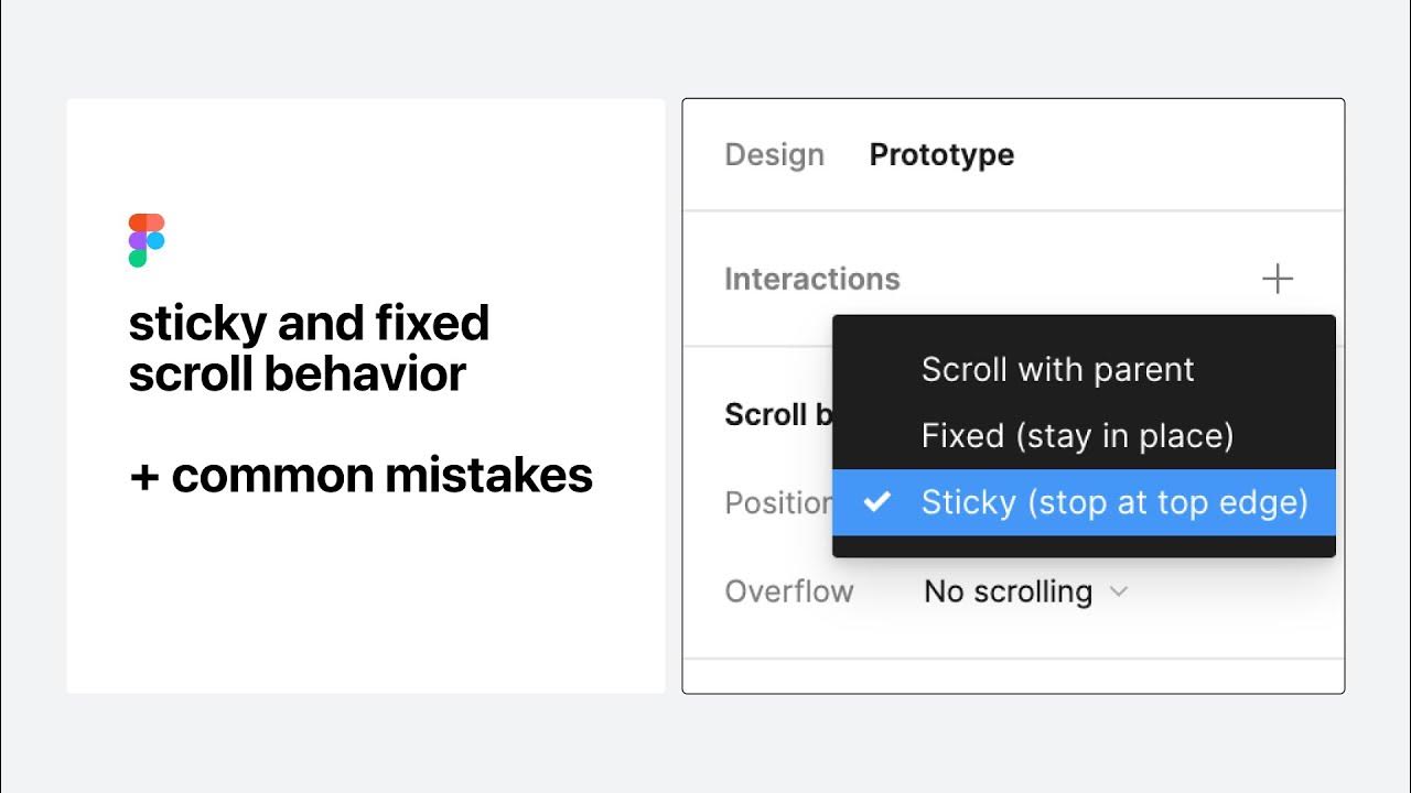 Scroll behavior / Prototyping in Figma for beginners - YouTube