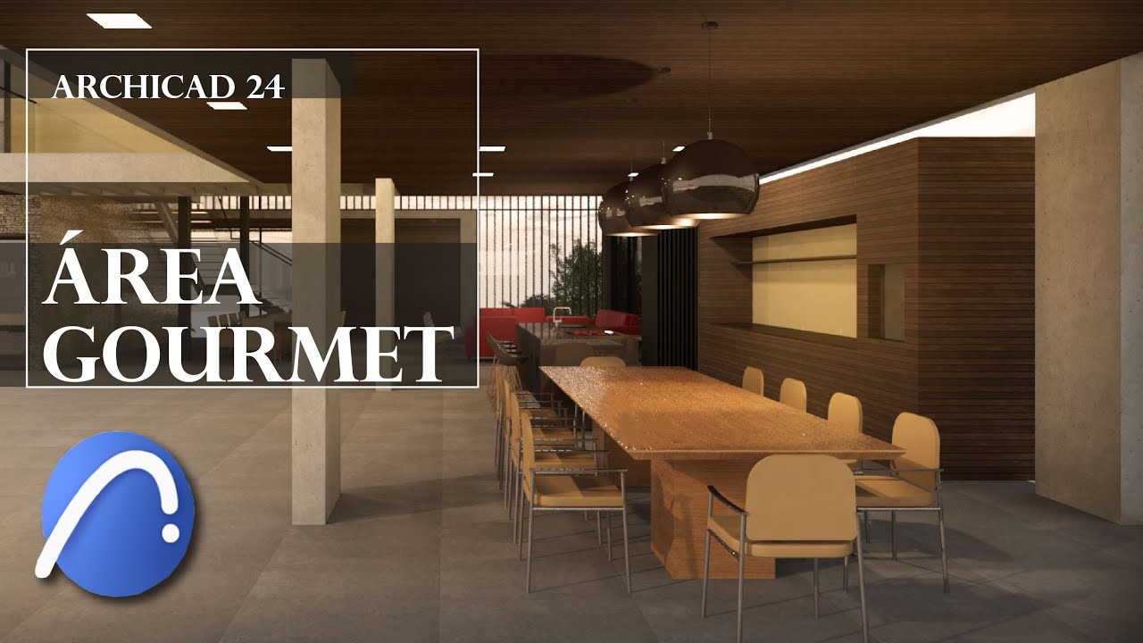 ARCHICAD 24 - ÁREA GOURMET | DIGITAL.ARQ - YouTube